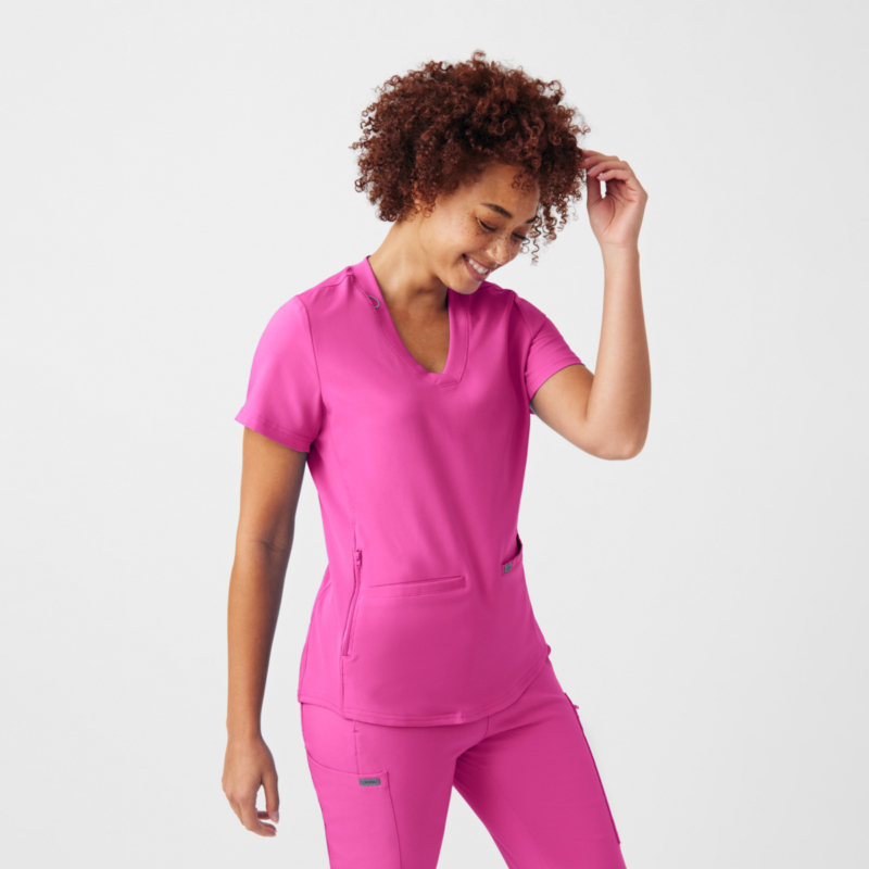 Nurse Uniform Top Pink Purple LT100 - LG Confort Médical
